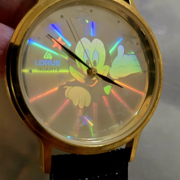 Lorus | Accessories | Disney Gold And Black Watch With Holographic ...